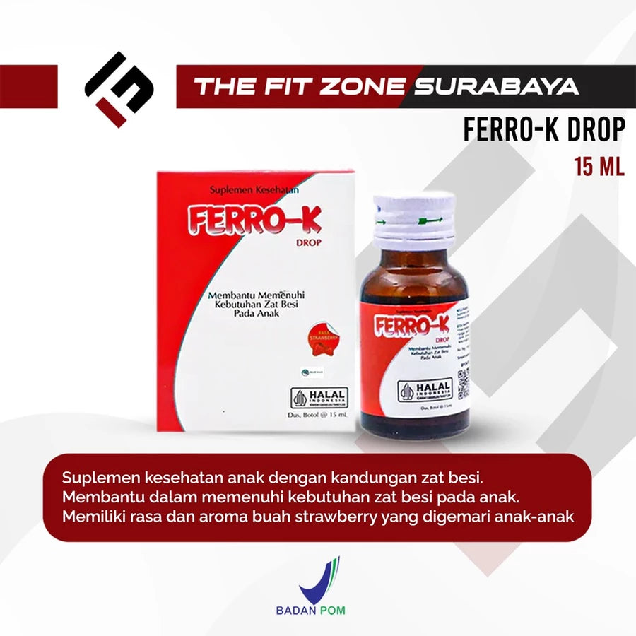 FERRO K Drop15 mL Vitamin Zat Besi Terbaik untuk Pertumbuhan Anak Ferr ...